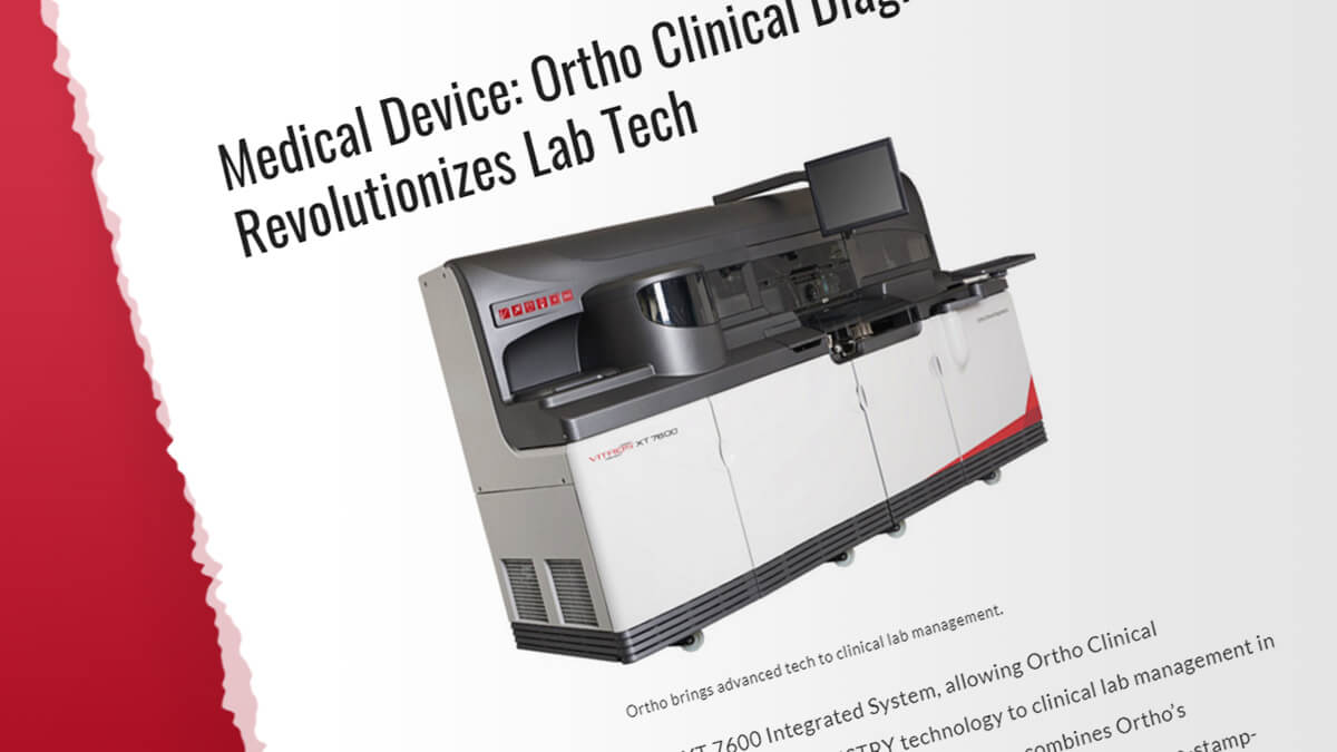 Ortho Clinical Diagnostics Revolutionizes Lab Tech