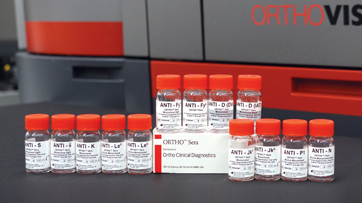 ORTHO Sera ID-MTS Antigen Phenotyping Cleared on ORTHO VISION® Platform ...